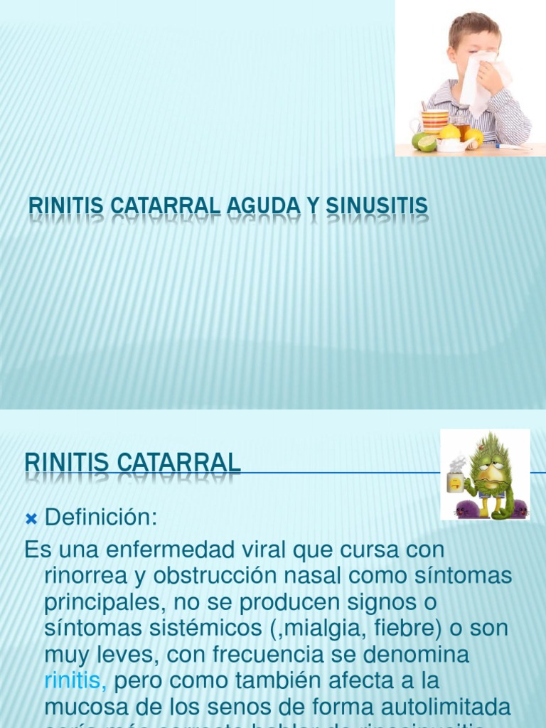 Rinitis Catarral Aguda y Sinusitis | PDF | Resfriado comun | Ciencias de la Salud