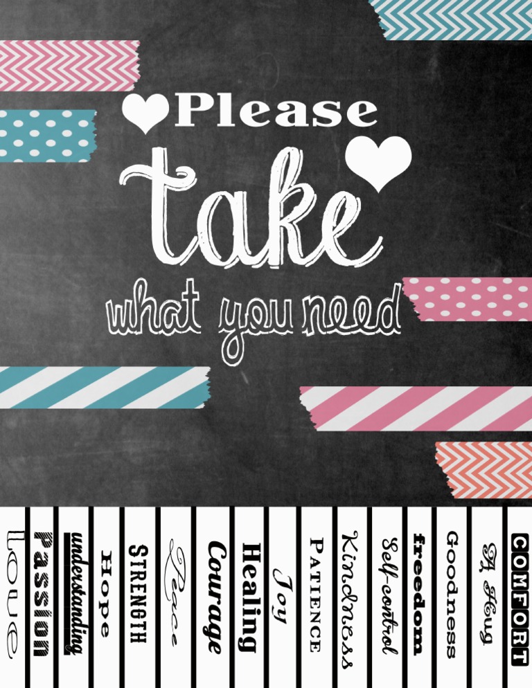 Please Take What You Need Printable | PDF | Foreign Language Studies