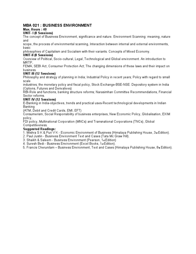 Business Environment | PDF