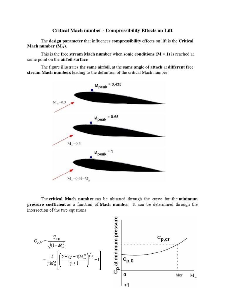 Understanding Critical Mach Number Pdf Mach Number Stall Fluid