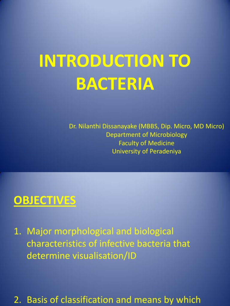 Introduction To Bacteria | PDF | Bacteria | Infection