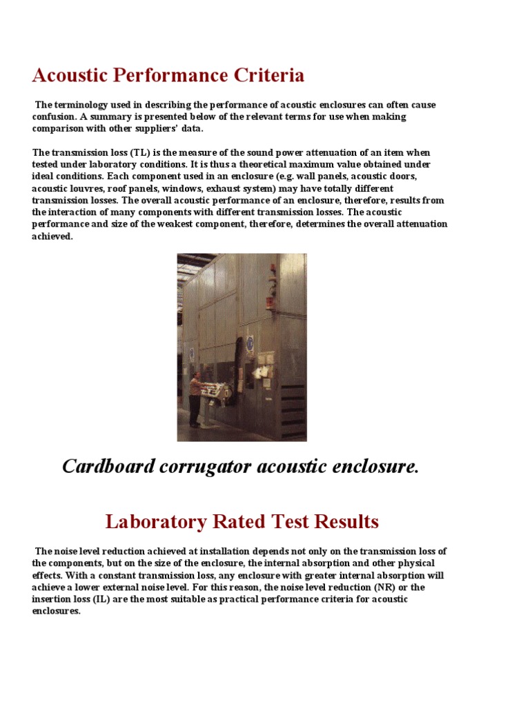 Acoustic Performance Criteria | PDF | Science & Mathematics | Computers