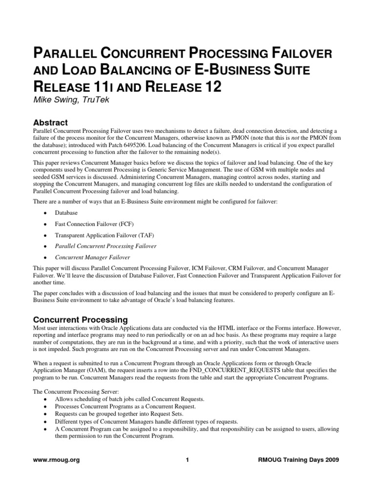 Concurrent Processing | PDF | Transmission Control Protocol | Load Balancing (Computing)