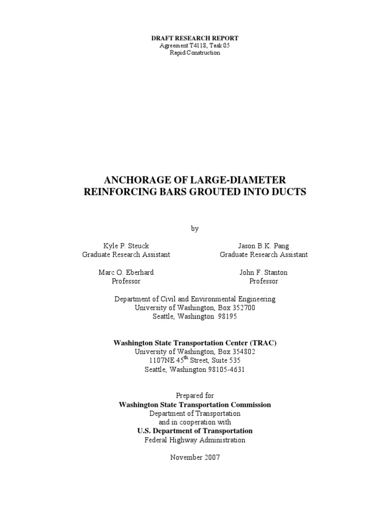 Anchorage of Reinforcing Bars | PDF | Strength Of Materials | Stress ...