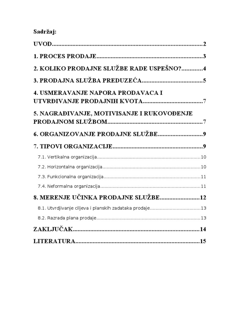 Prodaja Robe | PDF