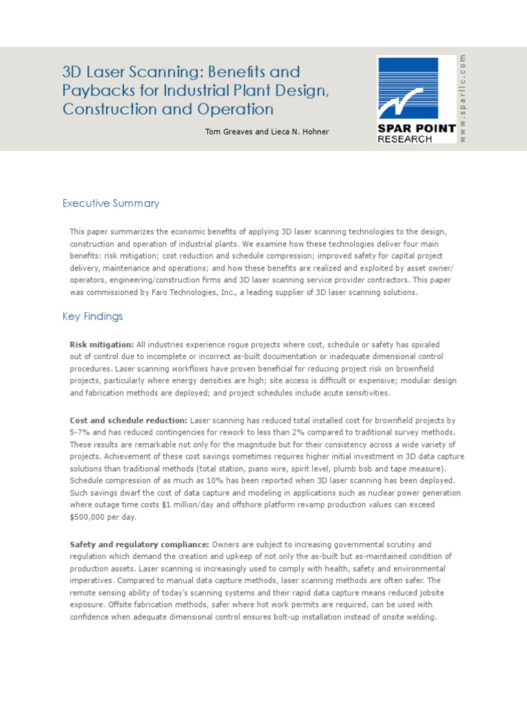 WhitePaper - Laser Scanning For Industrial Plants | PDF | Nuclear Power ...