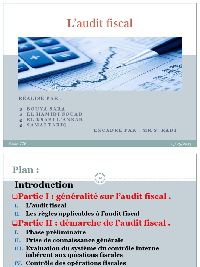 Audit Fiscal : Méthodologie et Objectifs | PDF | Audit | Dépréciation