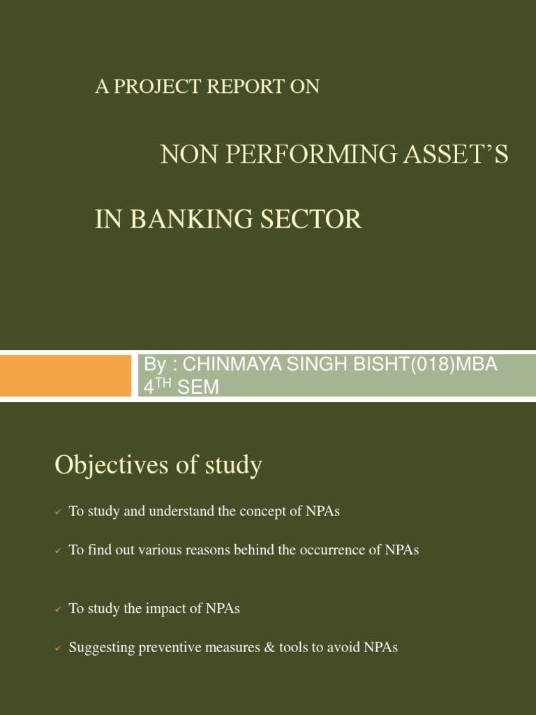Analyzing Non-Performing Assets in Banking | PDF | Banks | Debt