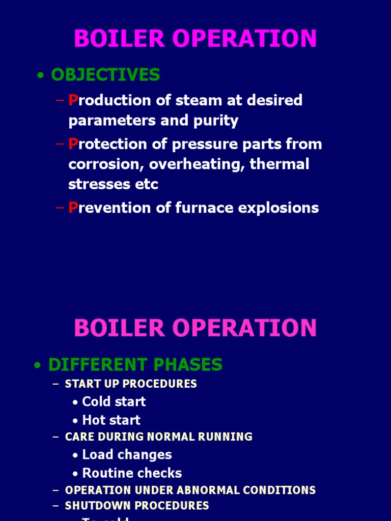 Operation of Boiler | PDF | Boiler | Furnace