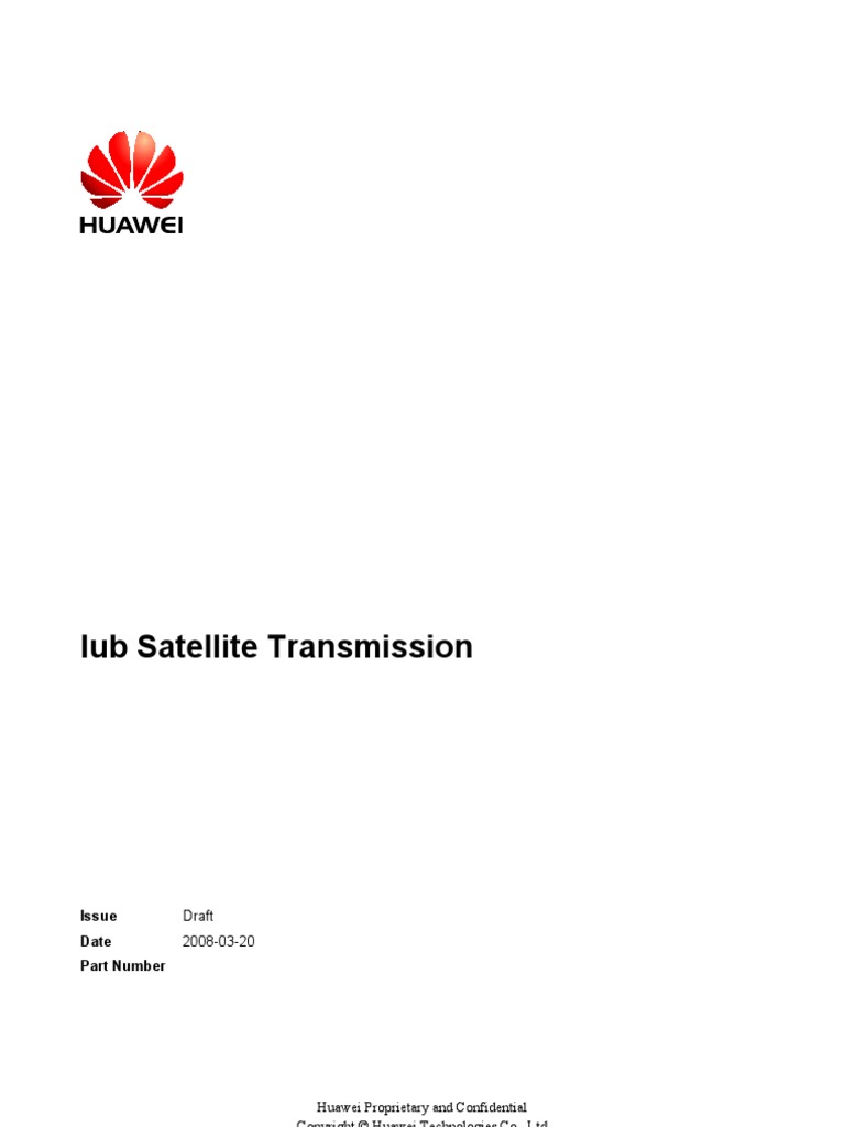 Huawei 3G Iub Satellite Transmission Configuration in RNC | PDF | Very ...