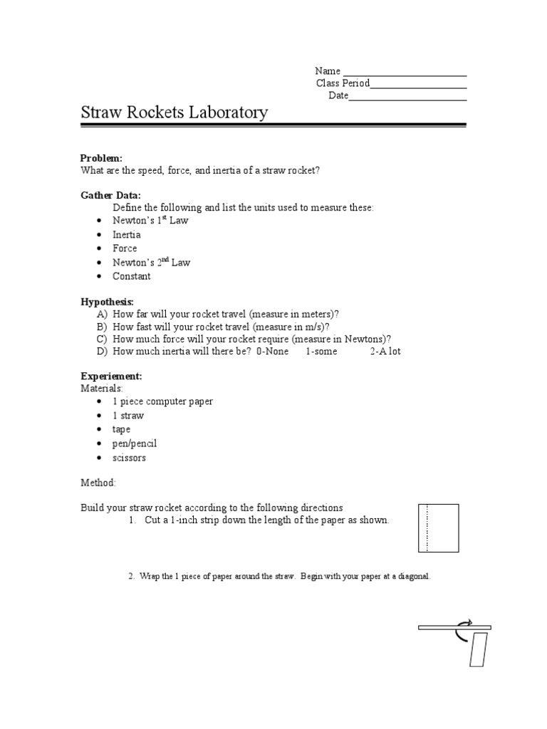 Straw Rocket Lab | PDF | Rocket | Force