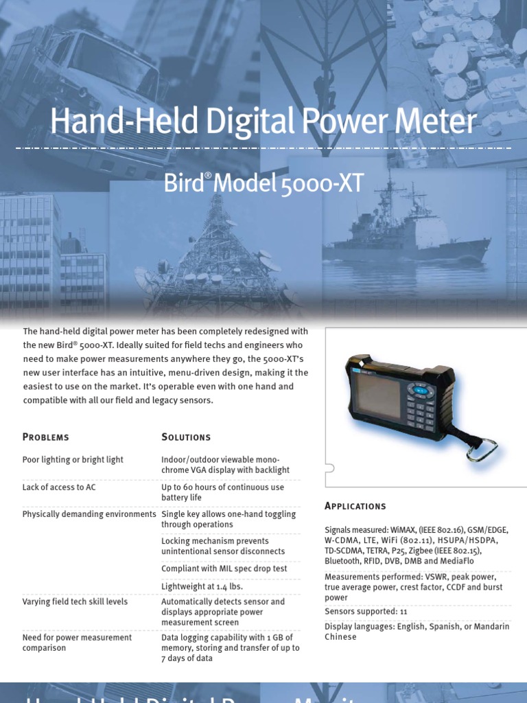 DigitalPowerMeter-5000XT Datasheet | PDF | Usb | Wireless