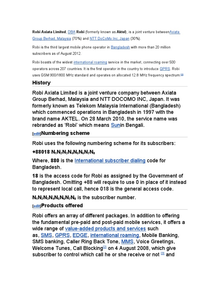 Robi | Mobile Technology | Telecommunications