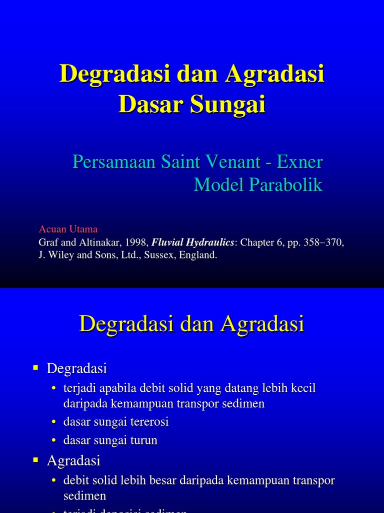 Degradasi dan Agradasi Sungai | PDF | Sains & Matematika