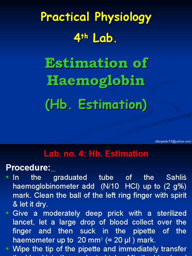 4-Hb. Estimation | PDF