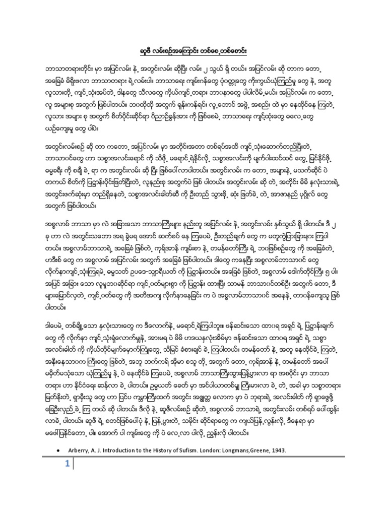 Sufism Essay in Myanmar | PDF