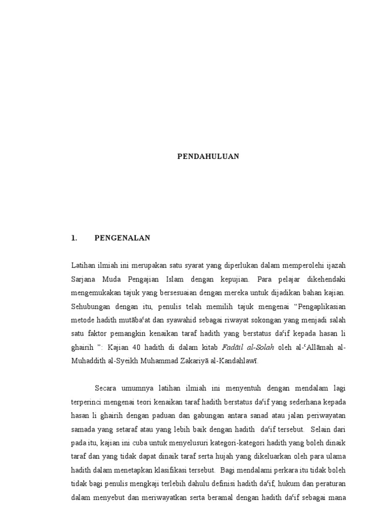 Kenaikan Taraf Hadith Dacif ke Hasan | PDF | Agama & Spiritualitas
