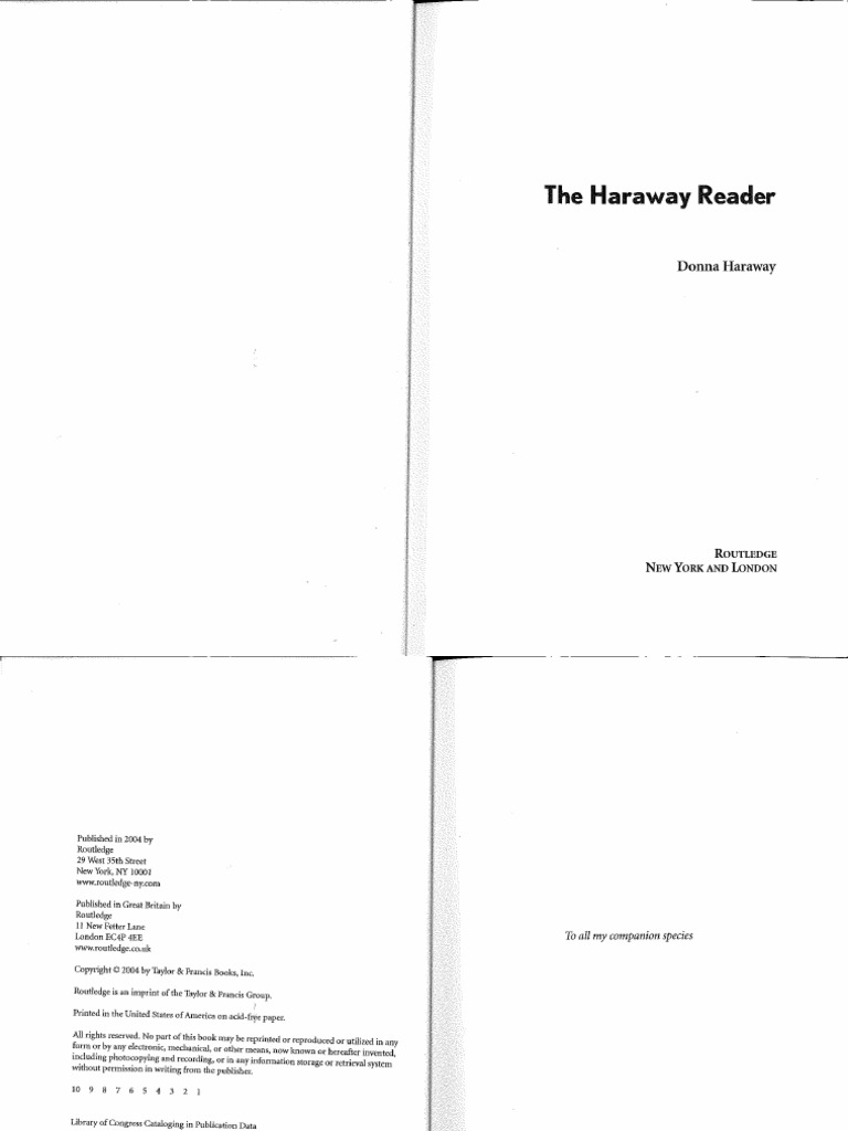 Donna Haraway Reader | PDF
