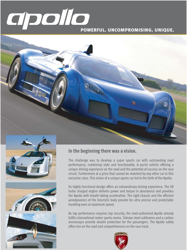 Gumpert Apollo Flyer | PDF | Suspension (Vehicle) | Transmission ...