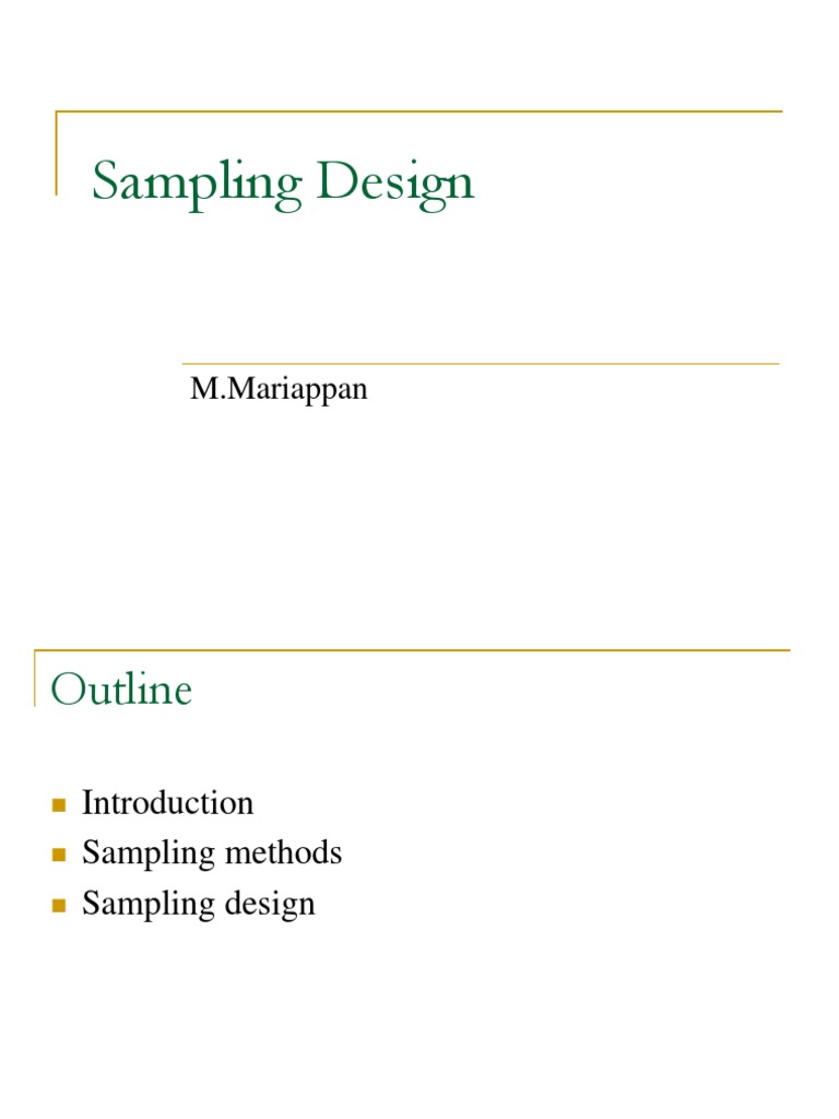Chapter-7 Sampling Design | PDF | Stratified Sampling | Sampling ...
