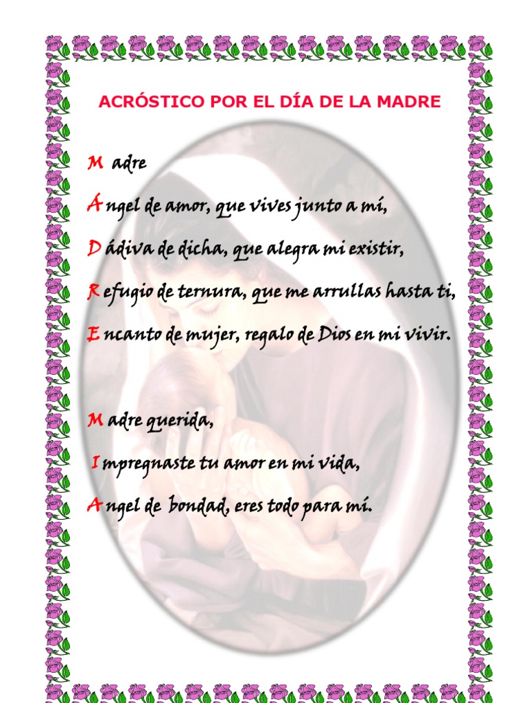 Acrósticos para el Día de la Madre | PDF | Poesía