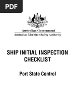 AMSA PSC Initial Inspection Checklist | PDF | Oil Tanker | Firefighting
