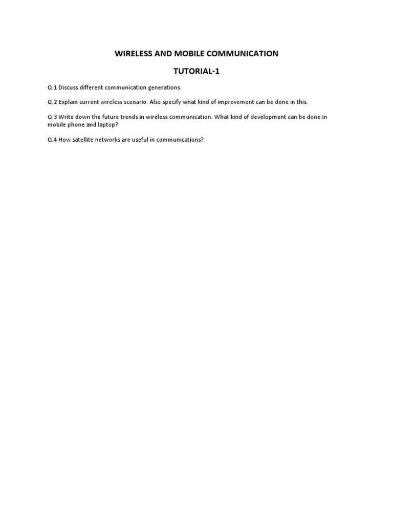 Wireless and Mobile Communication Overview | PDF | Business | Computers