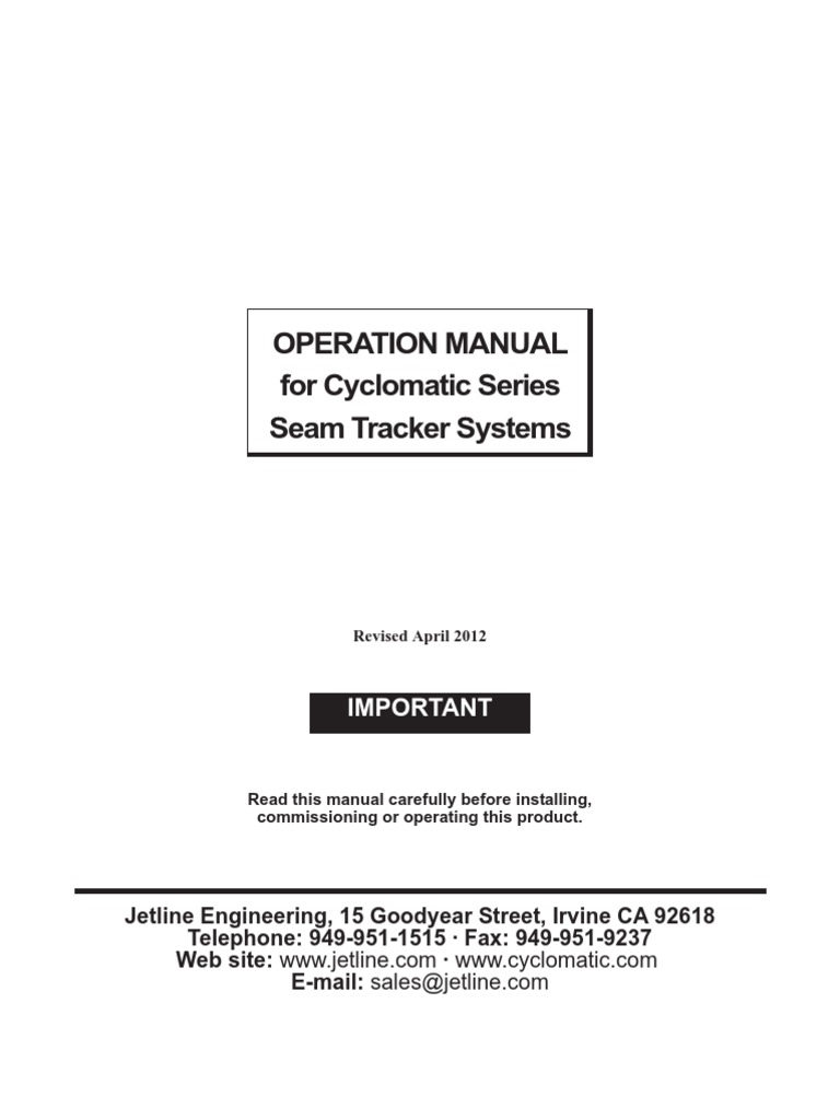 9660 Seam Tracker Manual Rev F | PDF | Welding | Construction