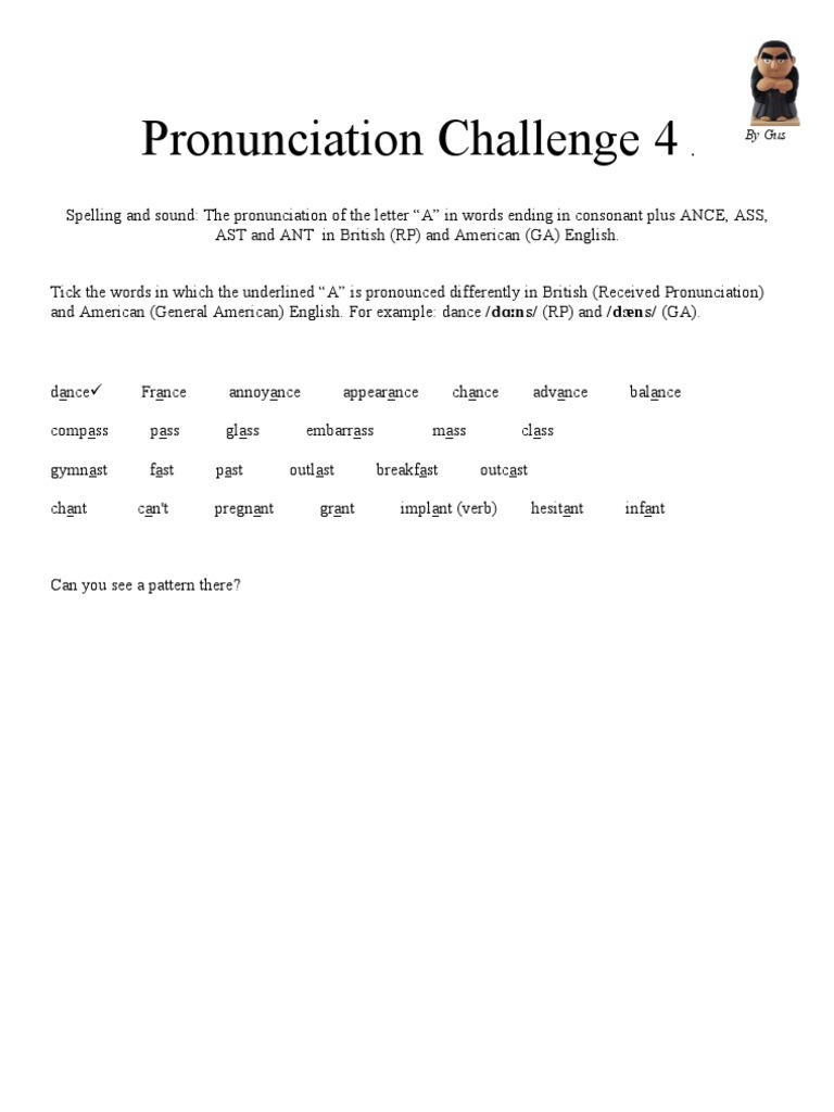 Pronunciation Challenge 004 | PDF | Language Arts & Discipline