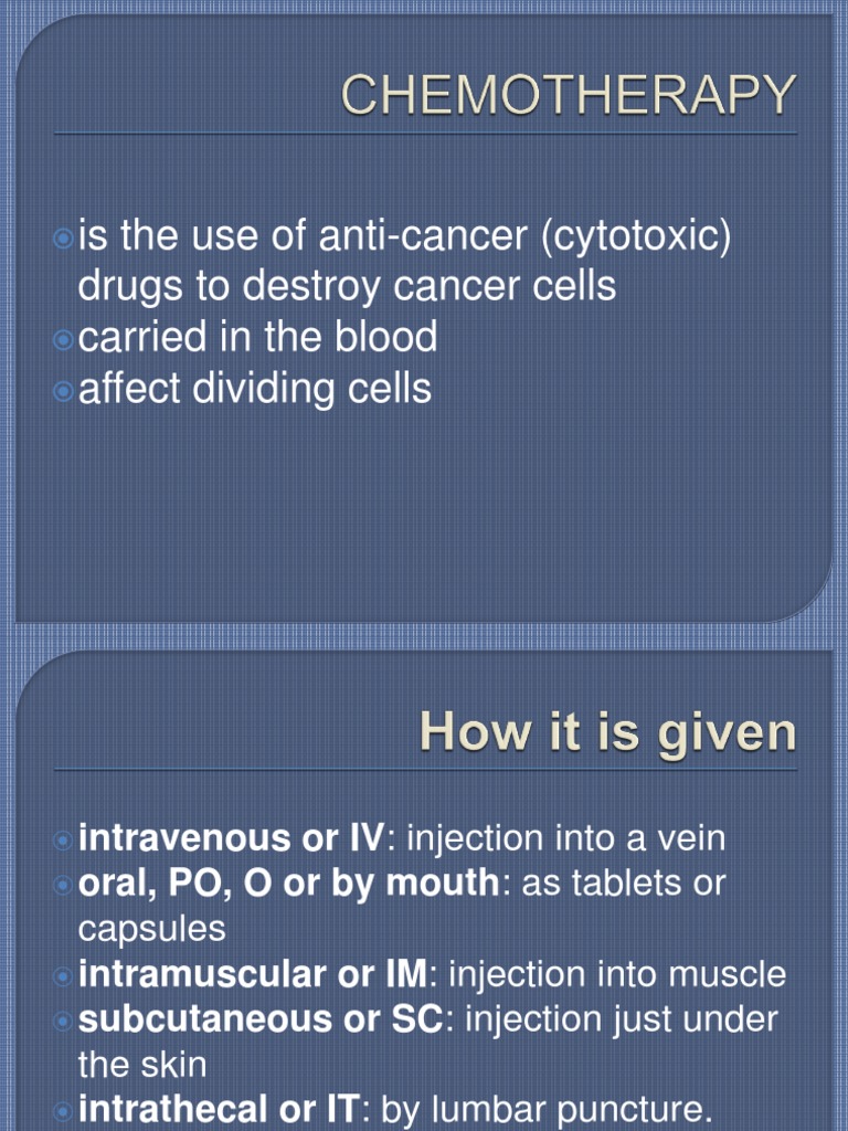 Chemotherapy Ok | PDF | Wellness | Science & Mathematics