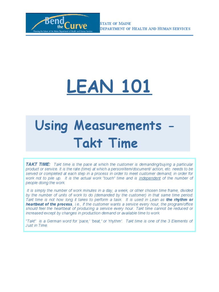 Lean Takt Time | PDF