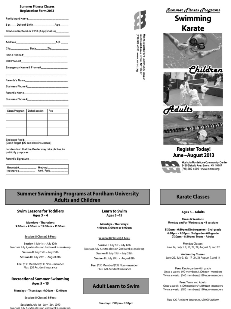 MMCC Summer Fitness Classes | PDF