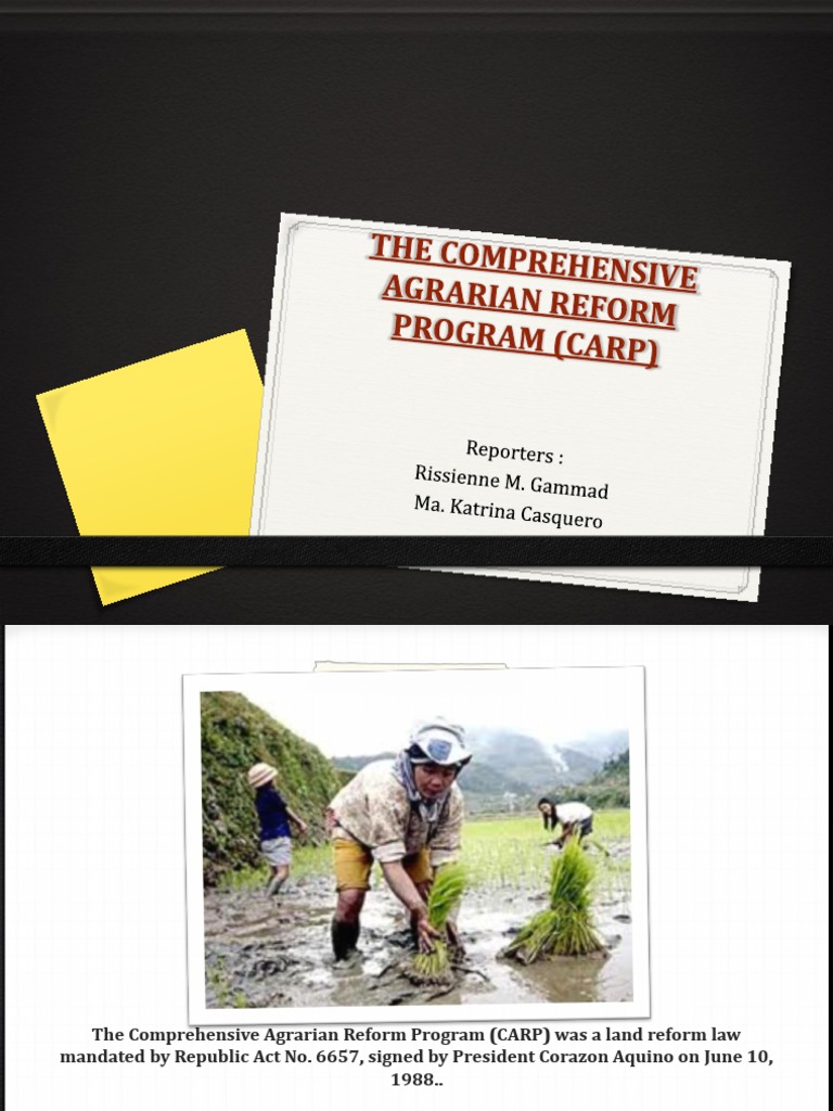CARP: Agrarian Reform in the Philippines | PDF | Justice | Crime & Violence