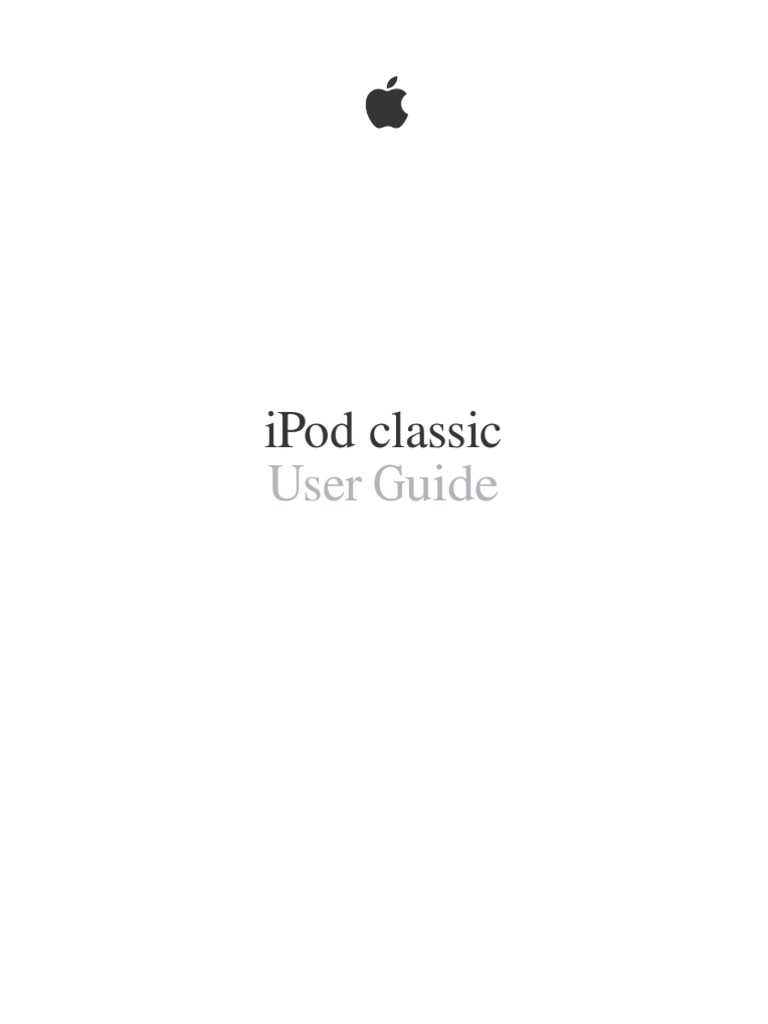 Ipod Classic 160GB User Guide | PDF | I Tunes | I Pod
