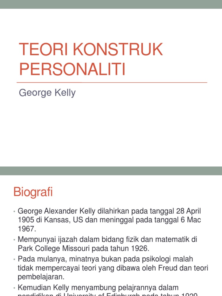 Teori Konstruk Personaliti Kelly | PDF