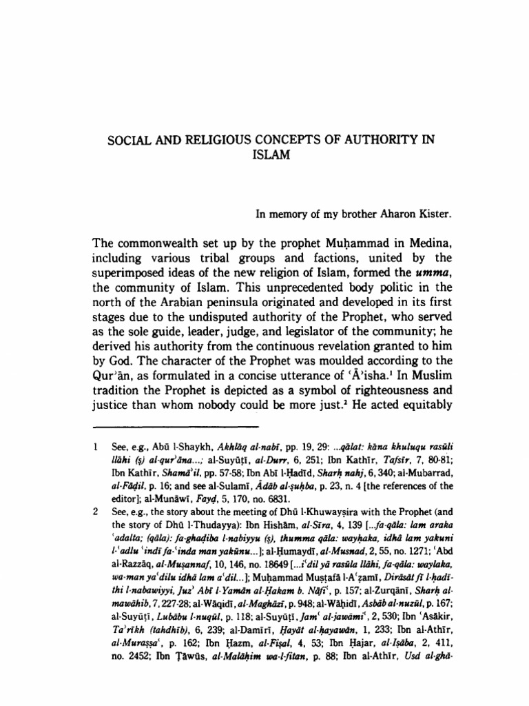 Concepts of Authority in Islam | PDF | Muhammad | Umar