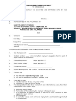 POEA Standard Employment Contract | PDF | Working Time | Employment