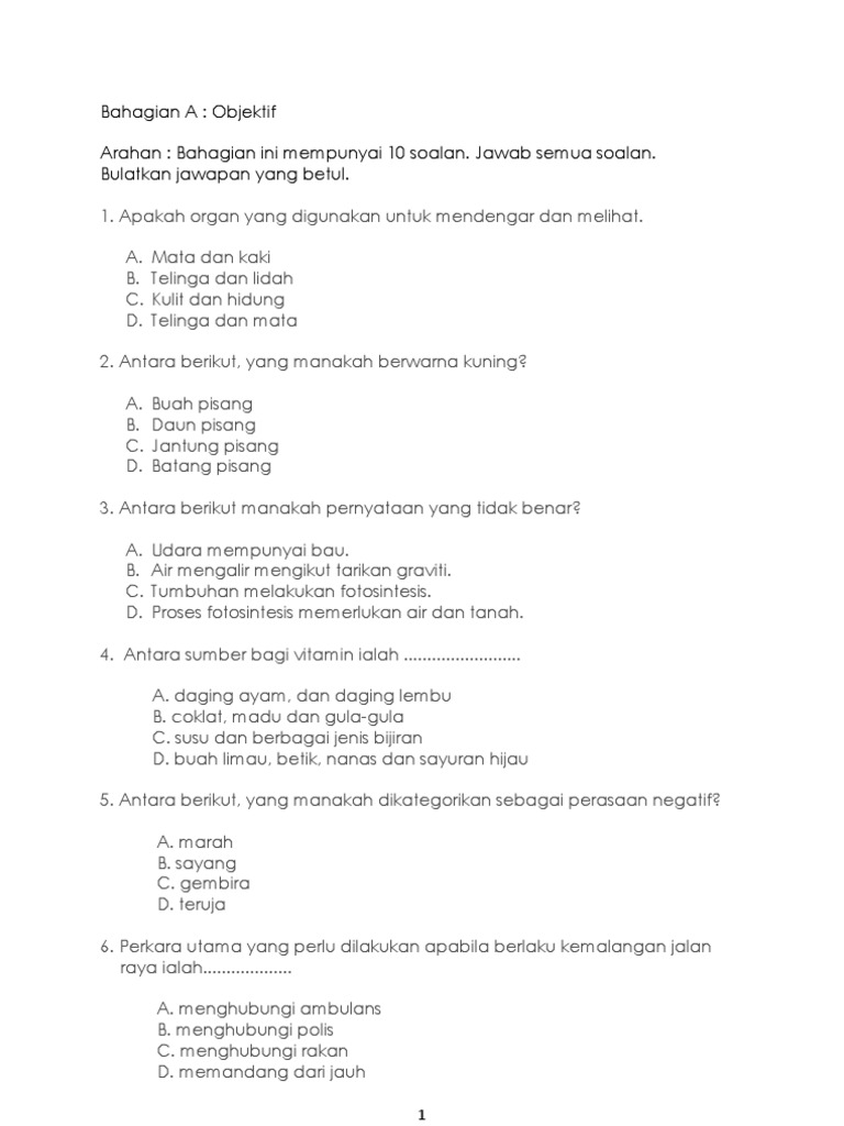 Soalan Pengurusan Diri Pendidikan Khas | PDF