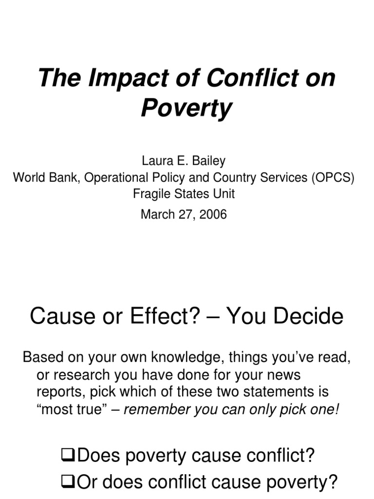 Conflict On Poverty | PDF | Civil War | Poverty