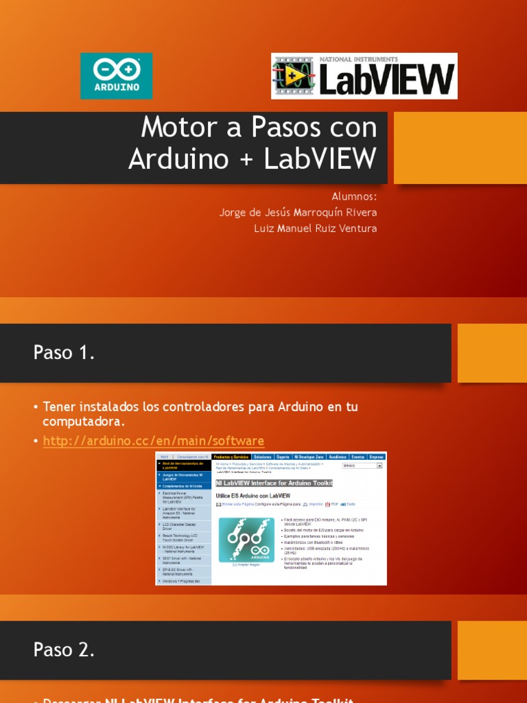 Motor A Pasos Con Arduino + LabVIEW | PDF