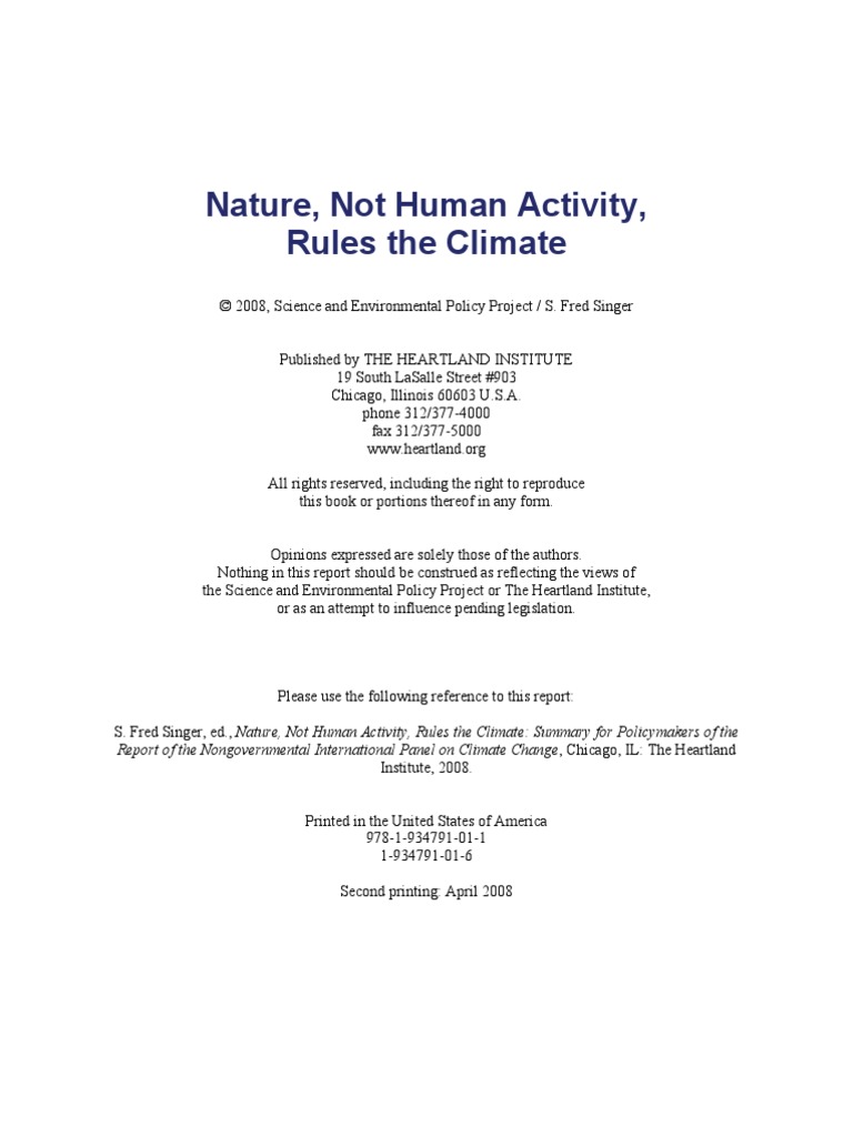 NIPCC Report | PDF | Ipcc Fourth Assessment Report | Intergovernmental ...