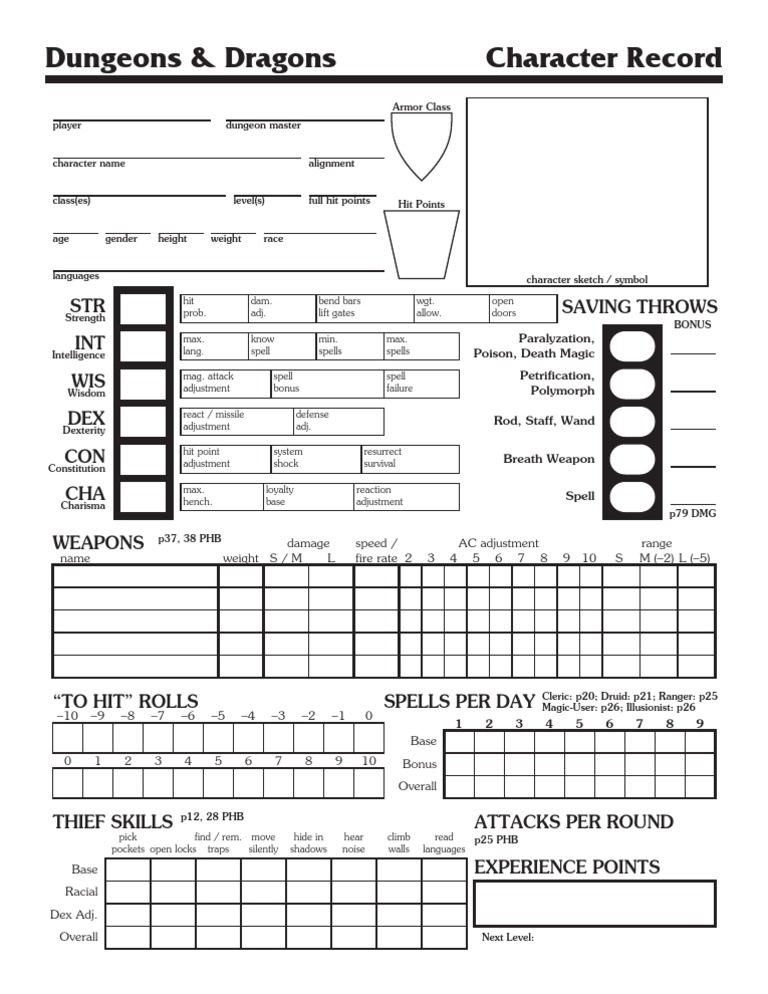 DND Player Character Sheet | PDF