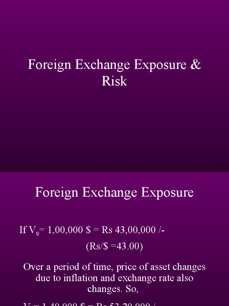 Foreign Exchange Risk vs. Exposure Explained | PDF | Value At Risk ...