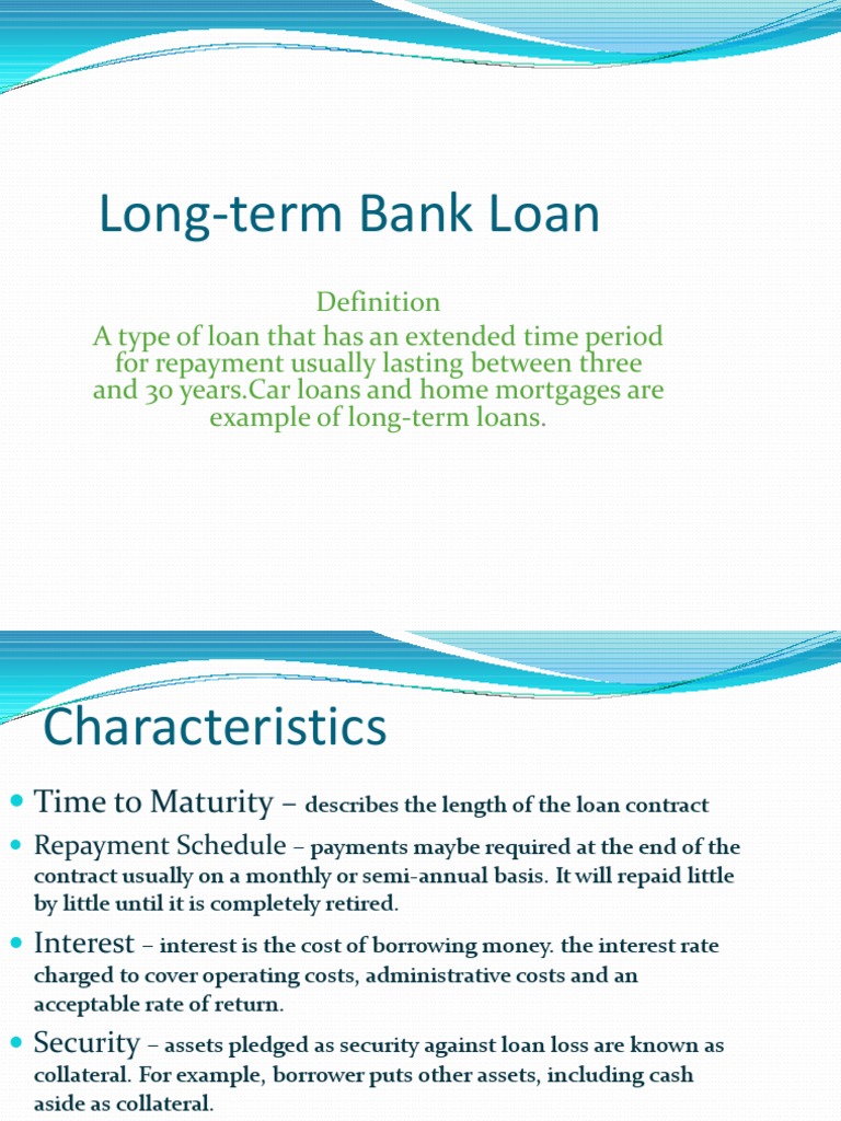 Long-Term Bank Loan | PDF | Loans | Mortgage Loan