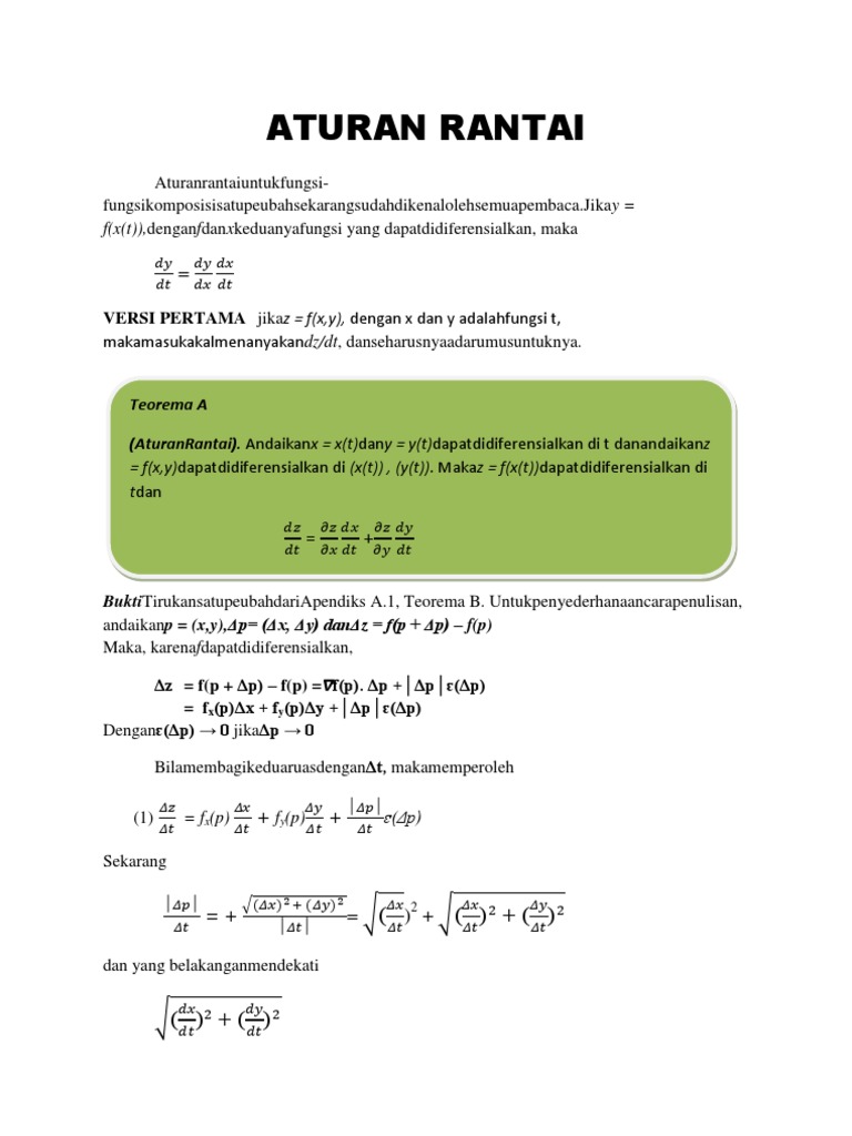 Aturan Rantai | PDF | Metode & Bahan Ajar