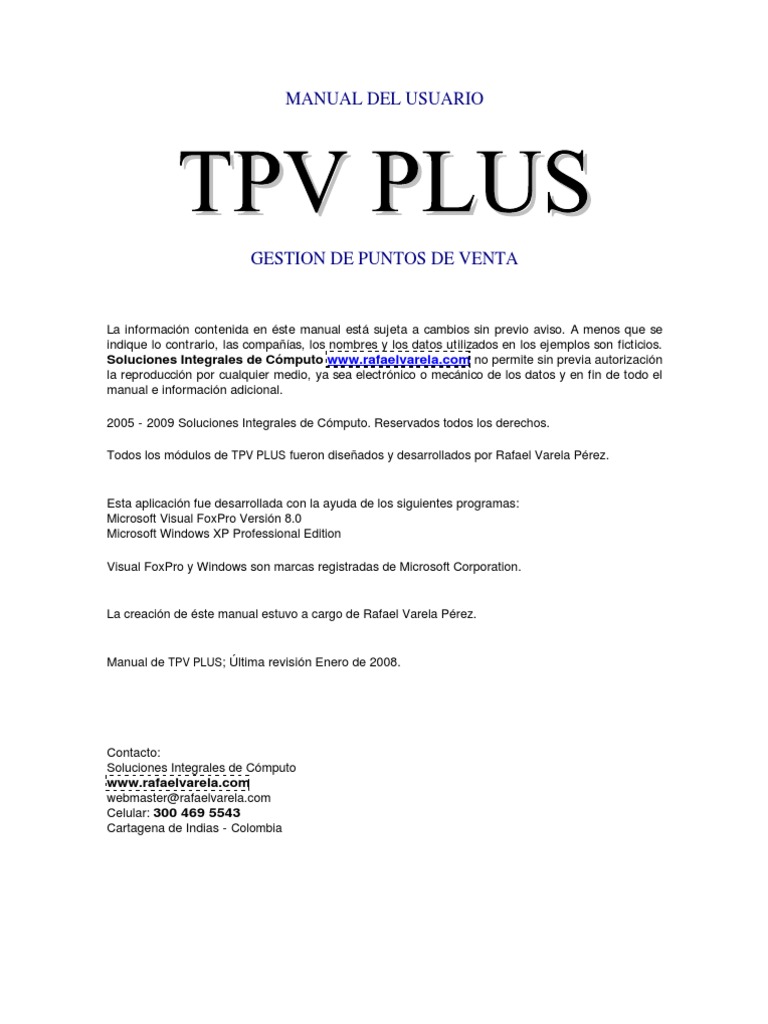Manual TPV Plus | PDF | Programa de computadora | Programación