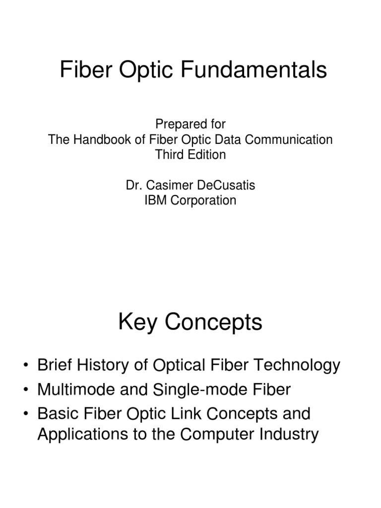 02 Fiber Optic Fundamentals 003 | PDF | Technology & Engineering