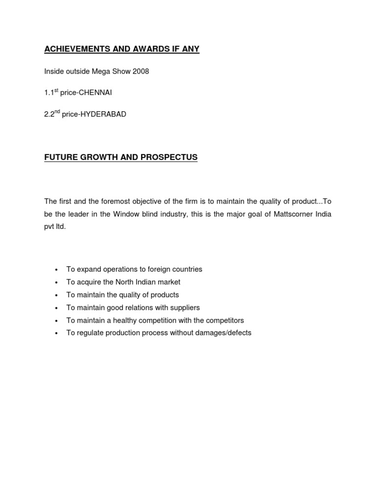 Achievements and Awards If Any | PDF | Inventory | Business