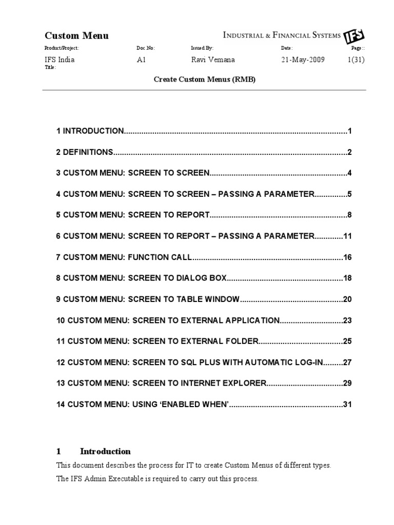 Creating Custom Menu | PDF | Menu (Computing) | Tab (Gui)