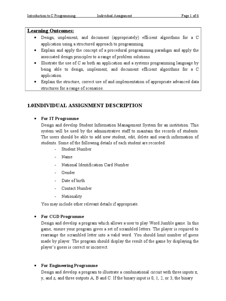 Assignment Icp Pdf C Programming Language Information Technology Management 